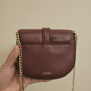 Fossil | Bags | Fossil Emery Micro Gold Chain Crossbody Bag | Poshmark
